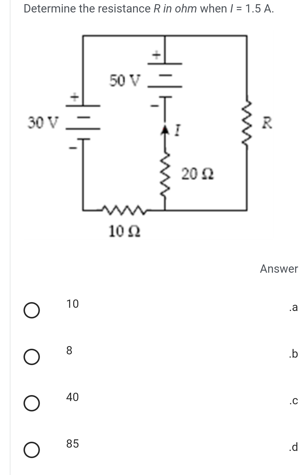 Solved Determine the resistance R ﻿in ohm when | Chegg.com