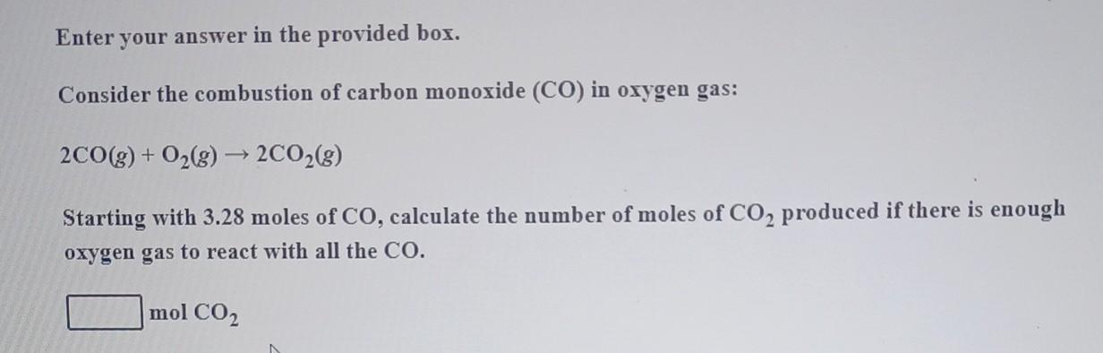 Solved Enter your answer in the provided box. Consider the | Chegg.com