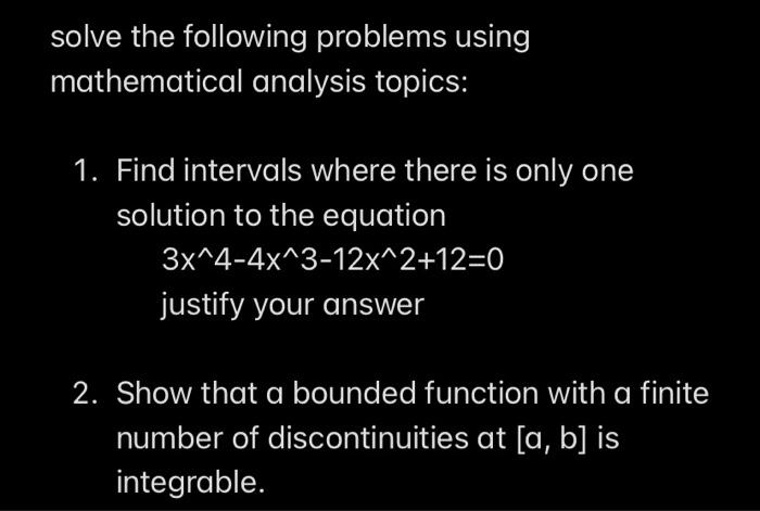 Solved solve the following problems using mathematical | Chegg.com