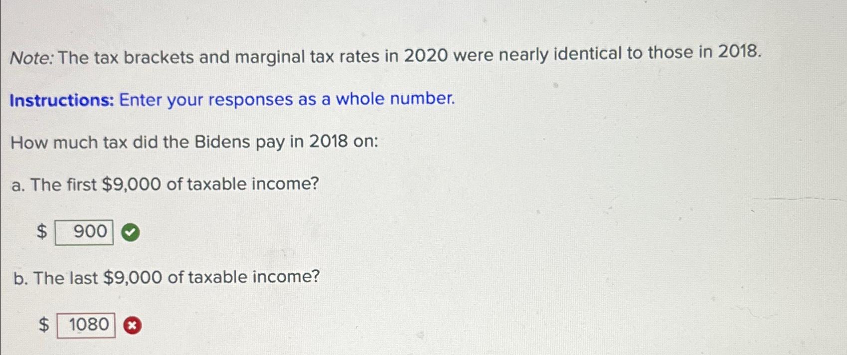 Solved Note: The tax brackets and marginal tax rates in 2020 | Chegg.com