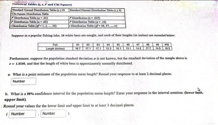 Solved staristical Tables (5,4,F and Chi-Square) Suppose in | Chegg.com