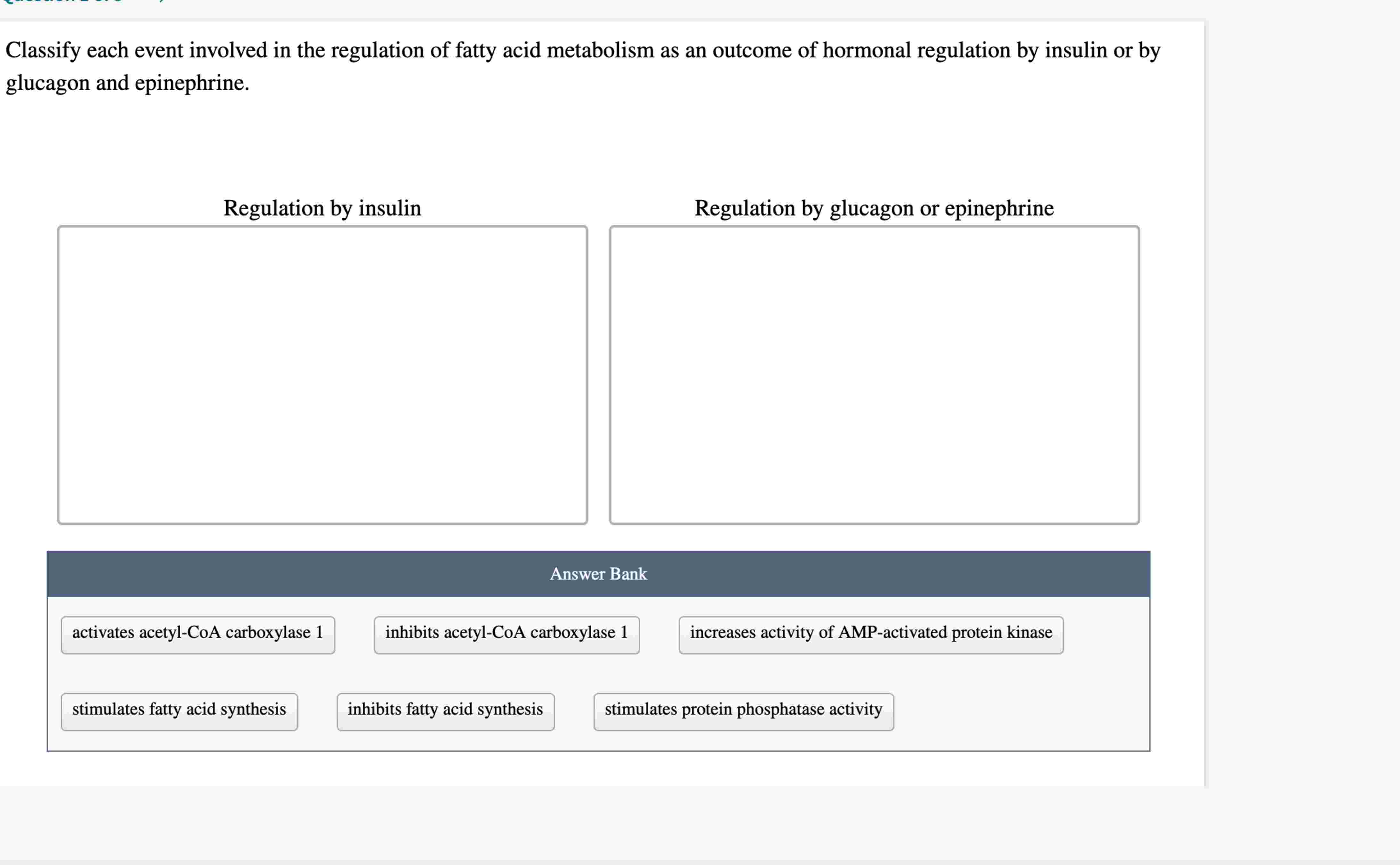 Solved Classify each event involved in ﻿the regulation of | Chegg.com