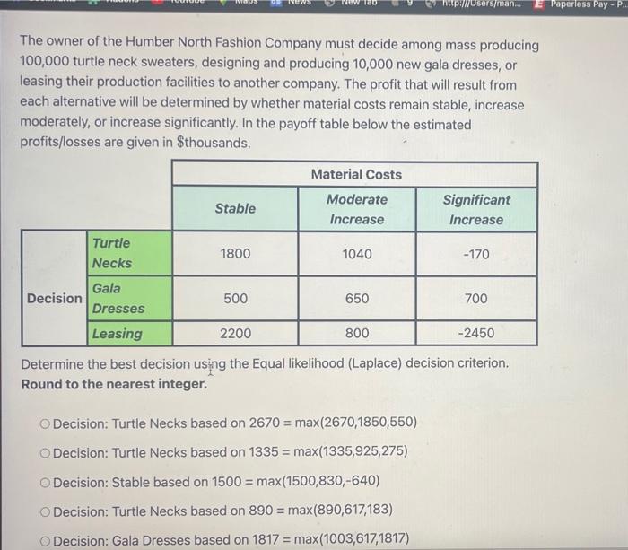 Solved The owner of the Long Branch Computer Hardware | Chegg.com