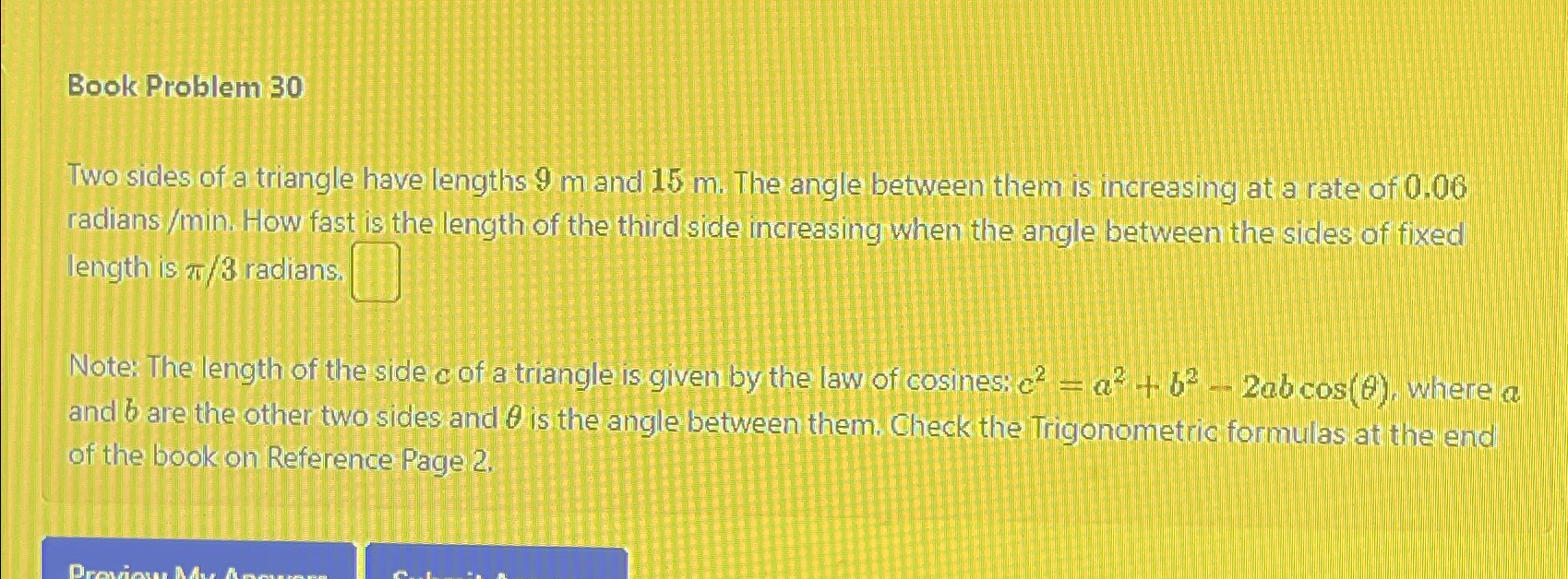 Solved Book Problem 30Two sides of a triangle have lengths | Chegg.com