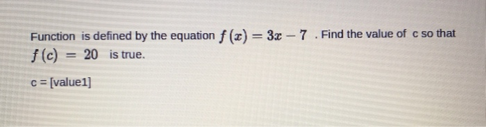 Solved Function is defined by the equation f(x) = 3x - 7. | Chegg.com
