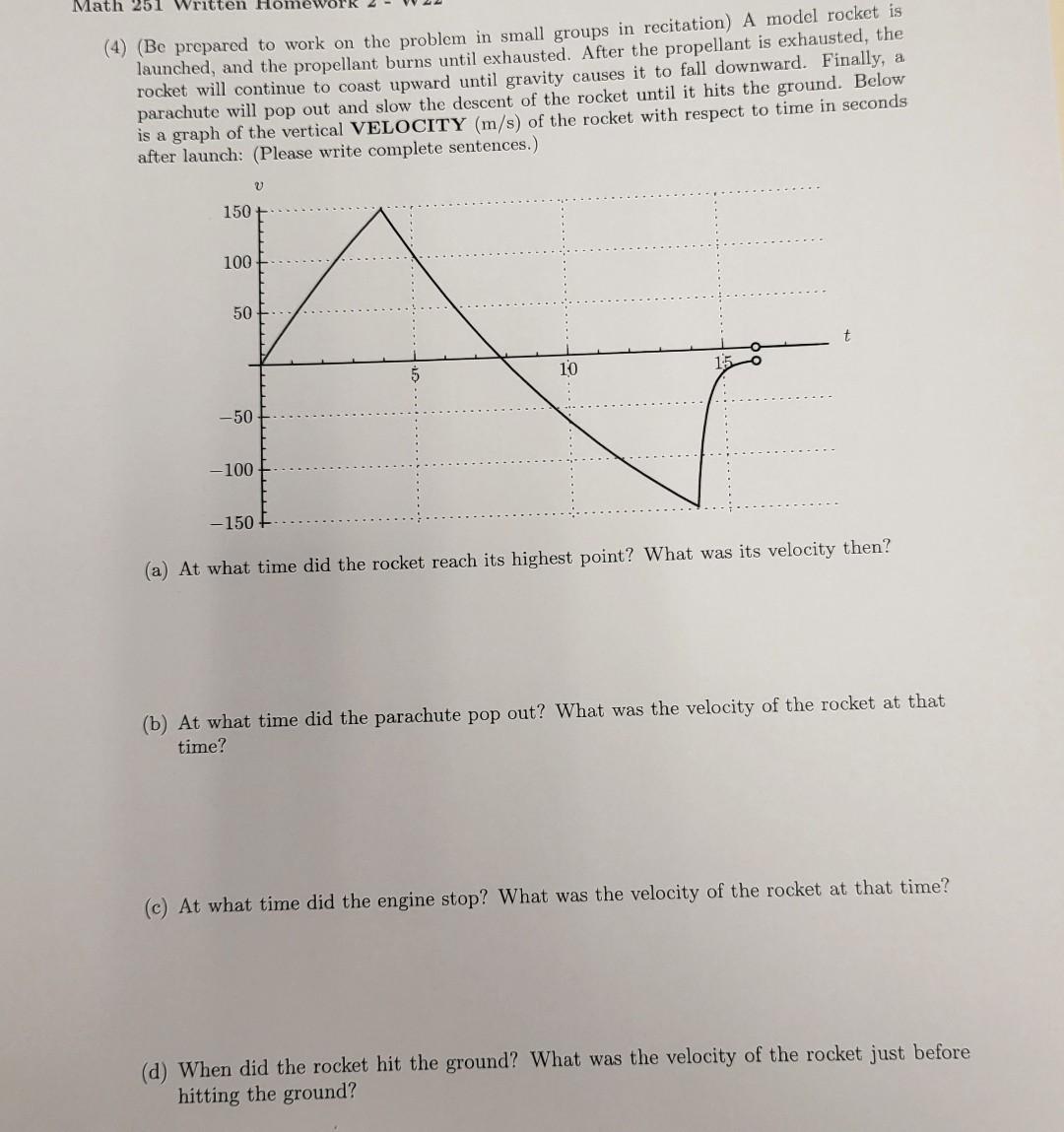 Solved Math 251 Written Hom (4) (Be prepared to work on the | Chegg.com