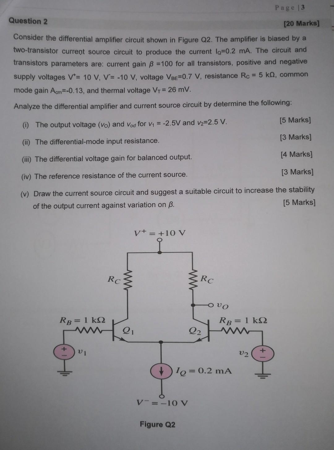 Solved Page 3 Question 2 [20 Marks] Consider the | Chegg.com