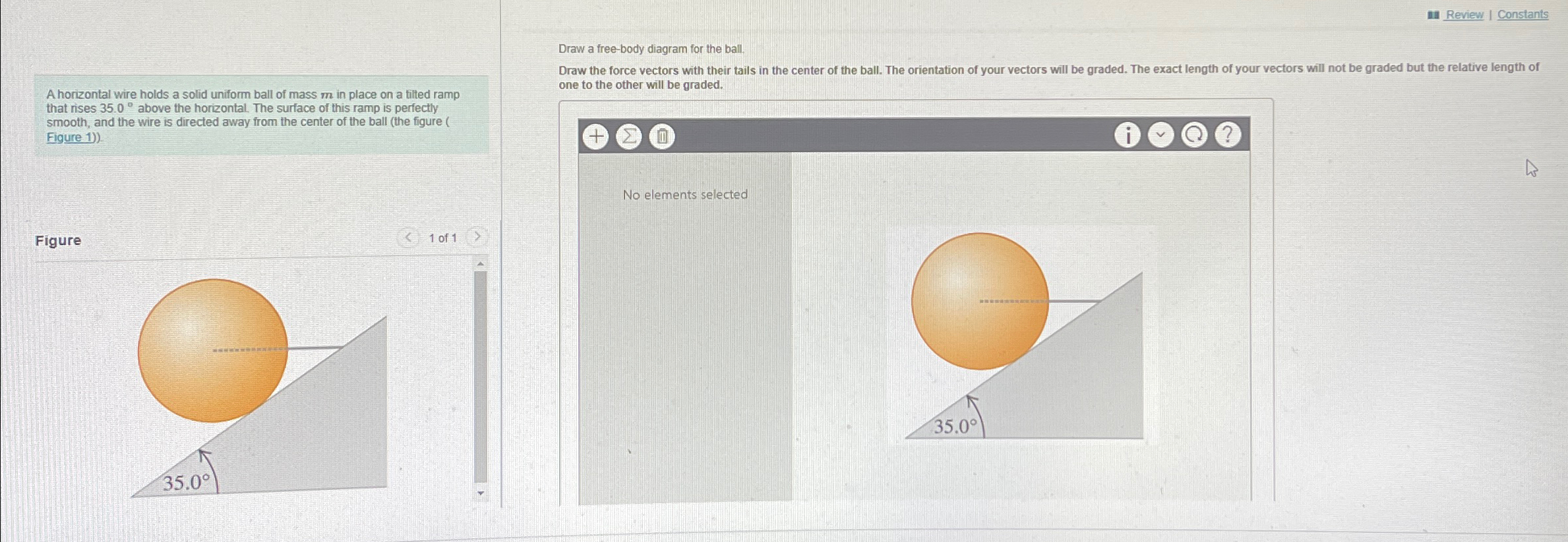 Solved Review I ConstantsA horizontal wire holds a solid | Chegg.com