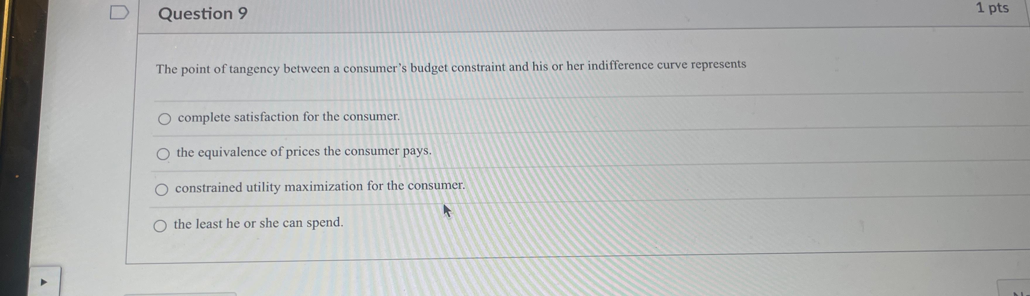 Solved Question 91 ﻿ptsThe point of tangency between a | Chegg.com