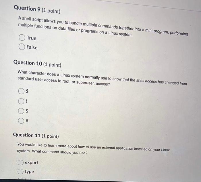Solved A shell script allows you to bundle multiple commands | Chegg.com