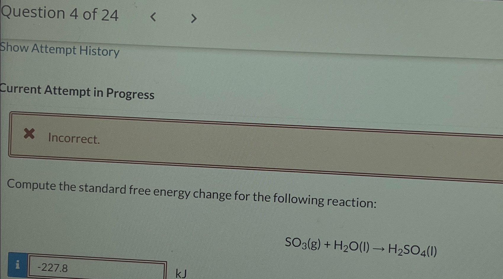 Solved Question 4 ﻿of 24Show Attempt HistoryCurrent Attempt | Chegg.com