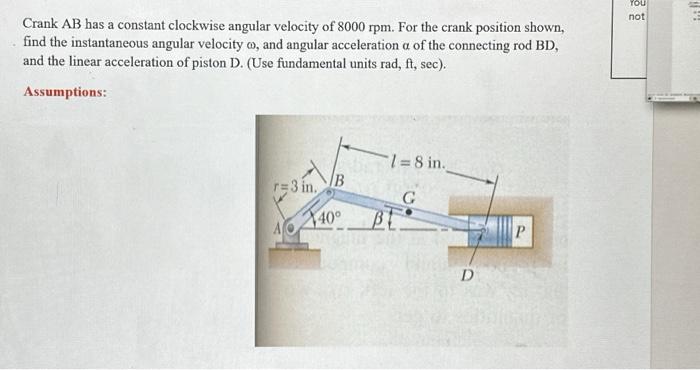 Solved Find the instantaneous angular velocity, and angular | Chegg.com