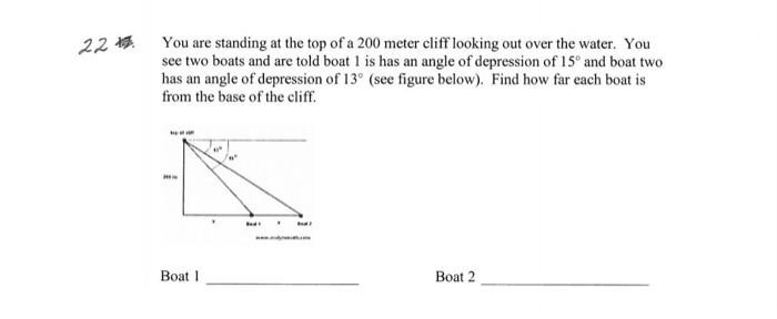 Solved You are standing at the top of a 200 meter cliff | Chegg.com