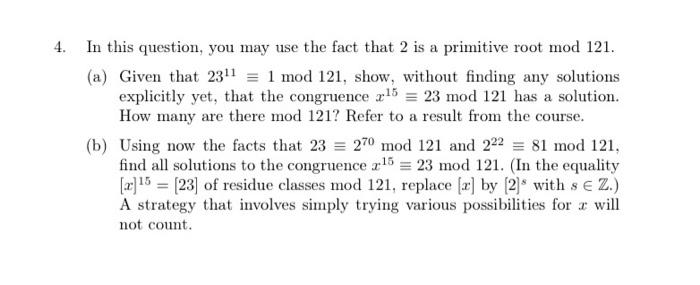 Solved In this question, you may use the fact that 2 is a | Chegg.com
