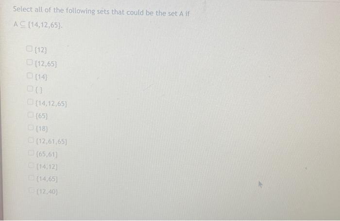 Solved Let U={1,2,3,…,18,19,20} be the universal set. Let | Chegg.com