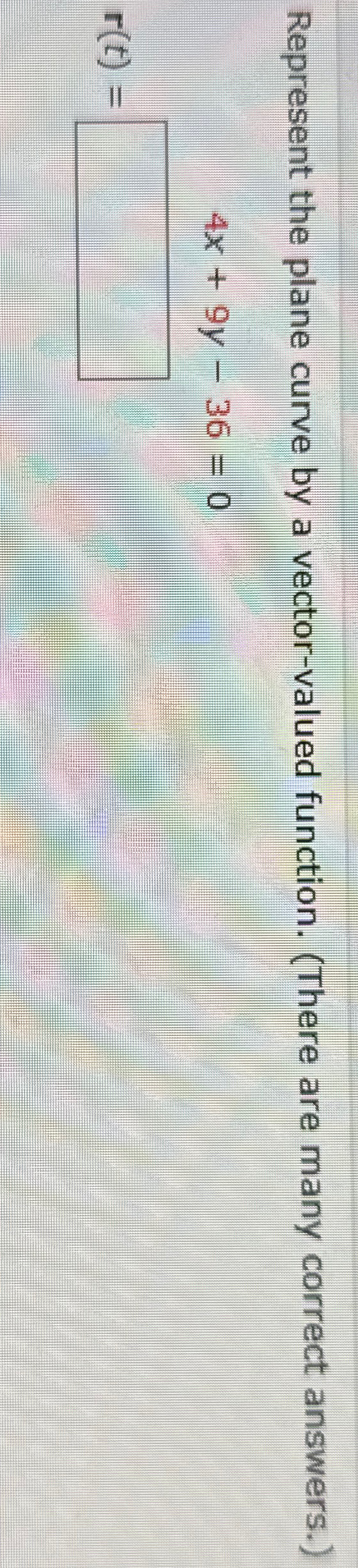 Solved Represent the plane curve by a vector-valued | Chegg.com