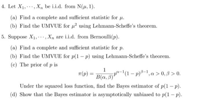 Solved 4. Let X1,..., X, be i.i.d. from N(u. 1). (a) Find a | Chegg.com Solved 4. Let X1,..., X, be i.i.d. from N(u. 1). (a) Find a | Chegg.com