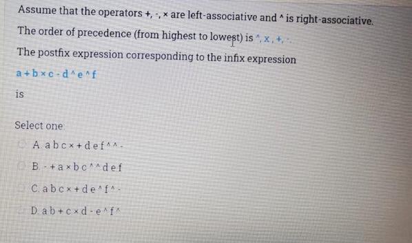 Solved Assume that the operators +, ; * are left-associative | Chegg.com