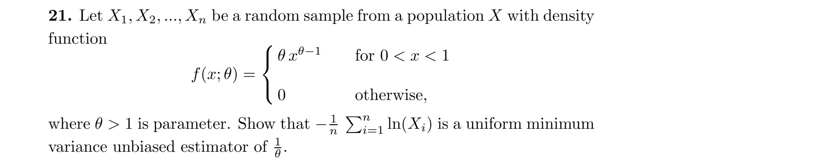 Solved Let x1,x2,dots,xn be ﻿a random sample from a | Chegg.com