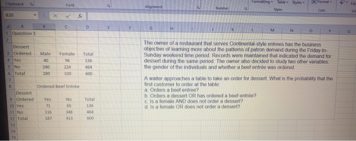 Solved Clipboard Format Font F Alignment Formatting Table | Chegg.com