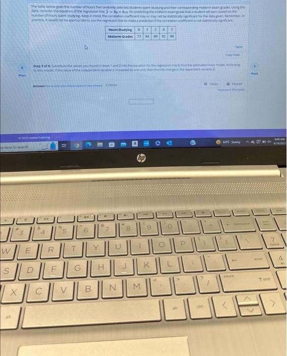 Step 3 of 6 : Substitute the values you found in | Chegg.com