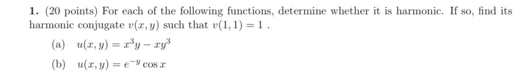 Solved (20 ﻿points) ﻿For each of the following functions, | Chegg.com