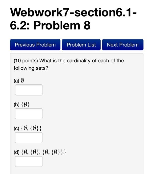 Solved Webwork7 Section61 62 Problem 8 Previous Problem 
