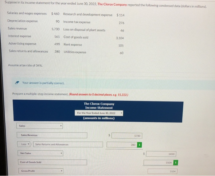 Solved Suppose in its income statement for the year ended | Chegg.com