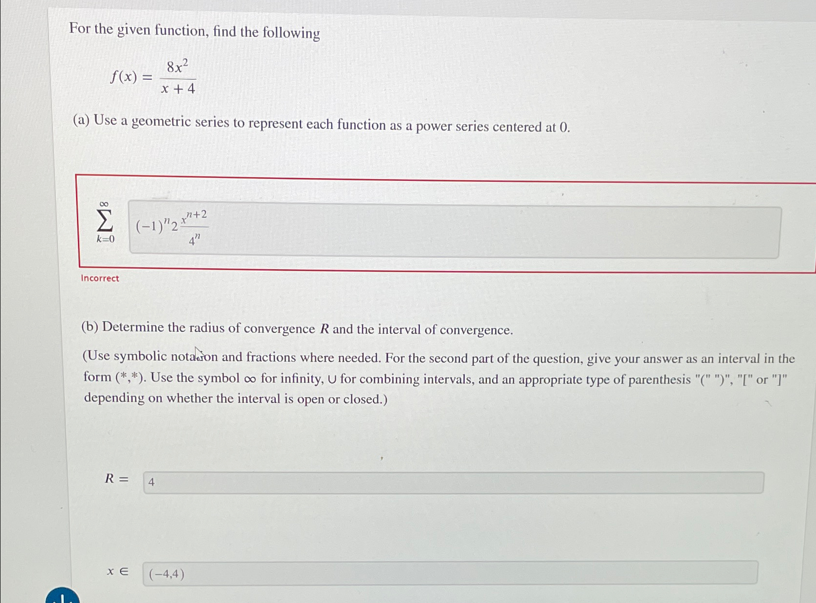 Solved For the given function, find the | Chegg.com