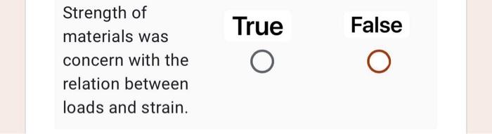 Solved False Strength of materials was concern with the | Chegg.com