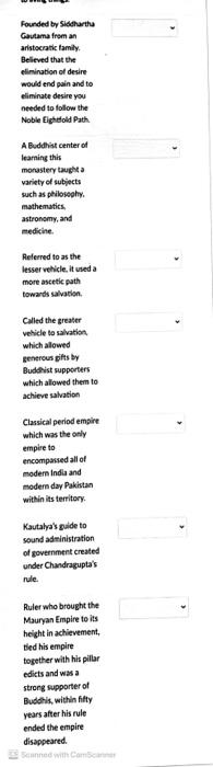 Match the following: The first civilization | Chegg.com