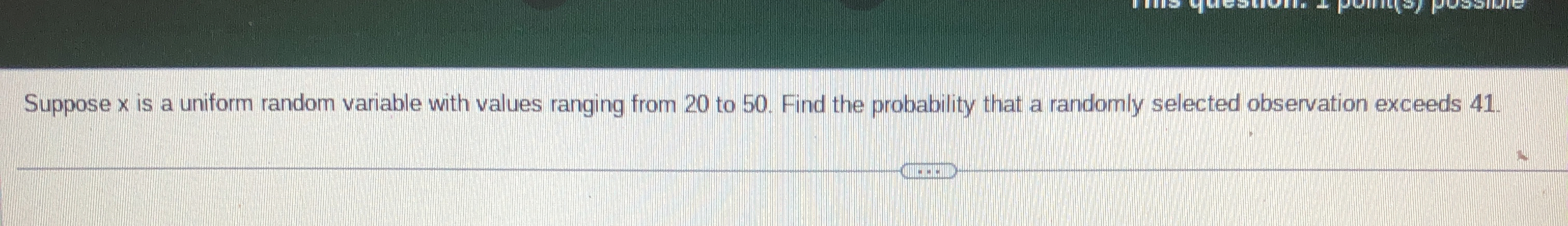 Solved Suppose x ﻿is a uniform random variable with values | Chegg.com