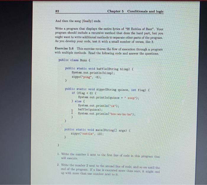 Solved 82 Chapter 5 Conditionals and logic And then the song | Chegg.com
