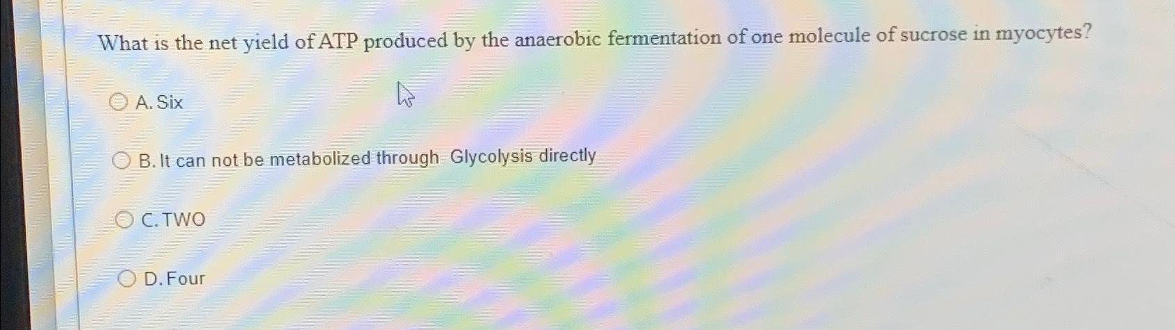 Solved What is the net yield of ATP produced by the | Chegg.com