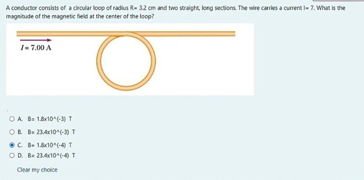 Solved A conductor consists of a circular loop of radius | Chegg.com