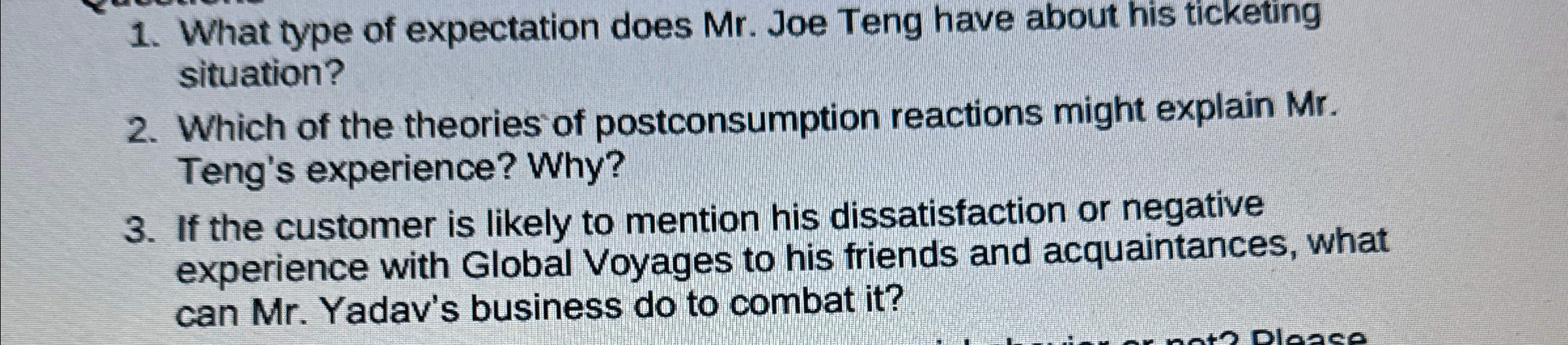 Solved What type of expectation does Mr. ﻿Joe Teng have | Chegg.com