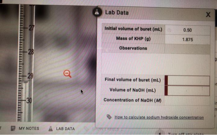 Solved what is the final volume of buret (mL), volume of | Chegg.com