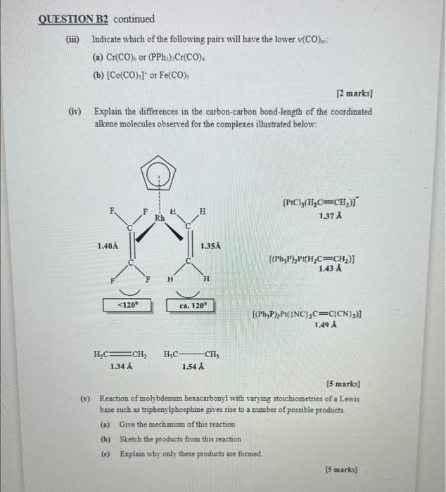 Solved i) The diagram below shows the structures of four | Chegg.com
