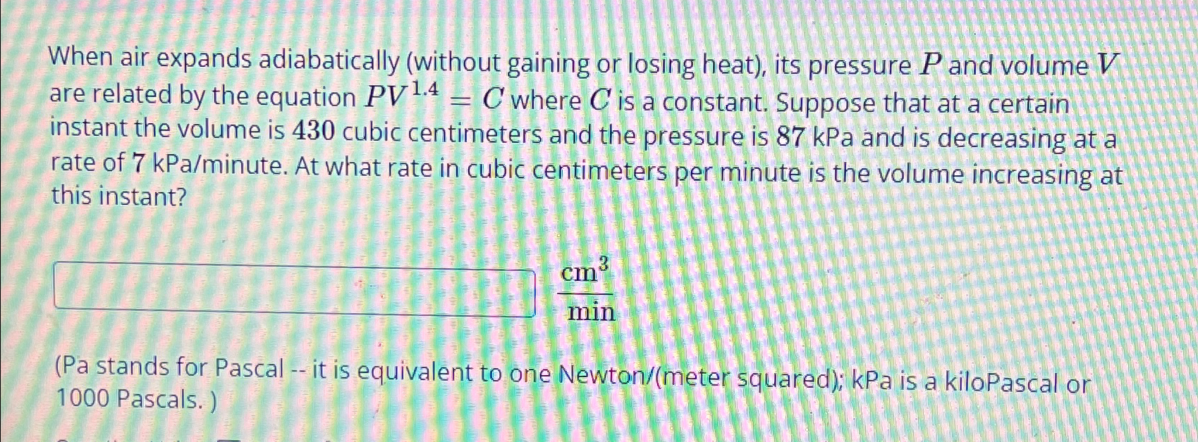 Solved When air expands adiabatically (without gaining or | Chegg.com