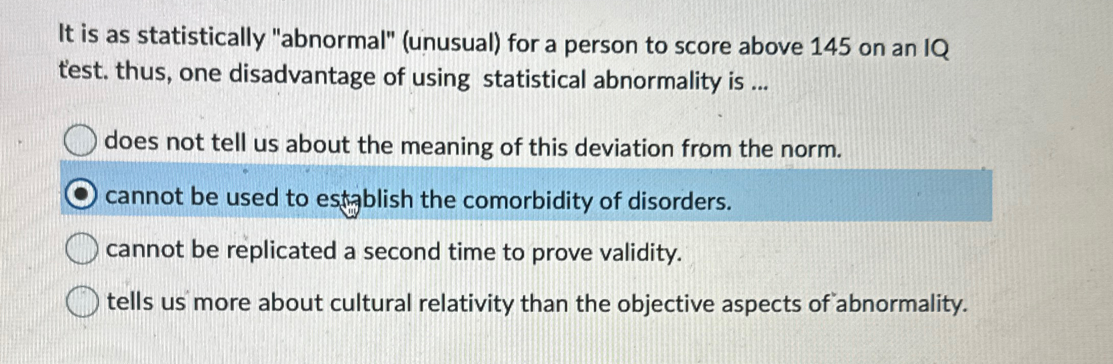 Solved It is as statistically "abnormal" (unusual) ﻿for a | Chegg.com