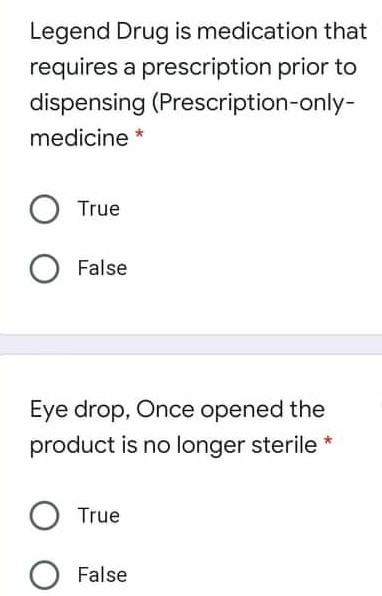 Solved Legend Drug is medication that requires a | Chegg.com