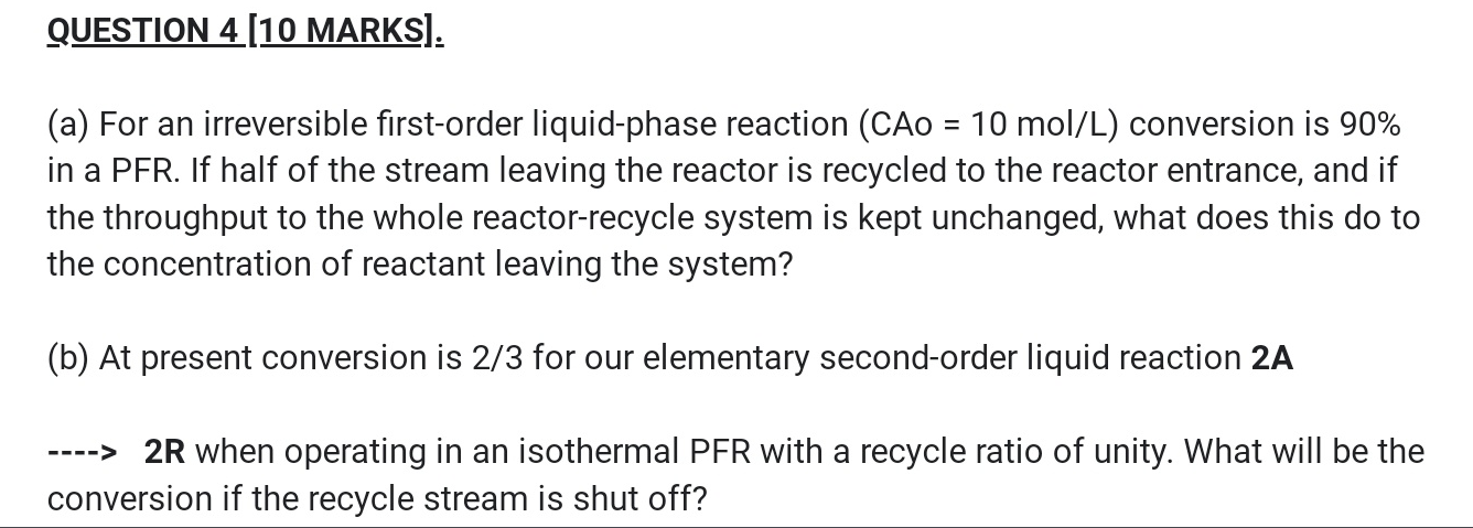 Solved QUESTION 4 [10 ﻿MARKS].(a) ﻿For an irreversible | Chegg.com