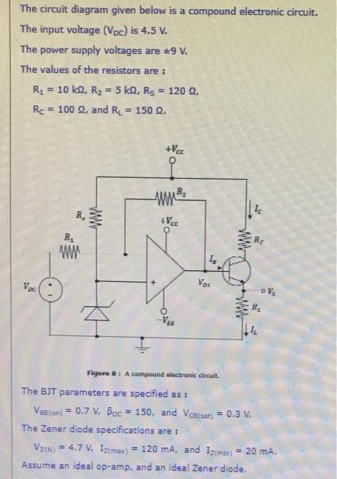 Solved The circuit diagram given below is a compound | Chegg.com