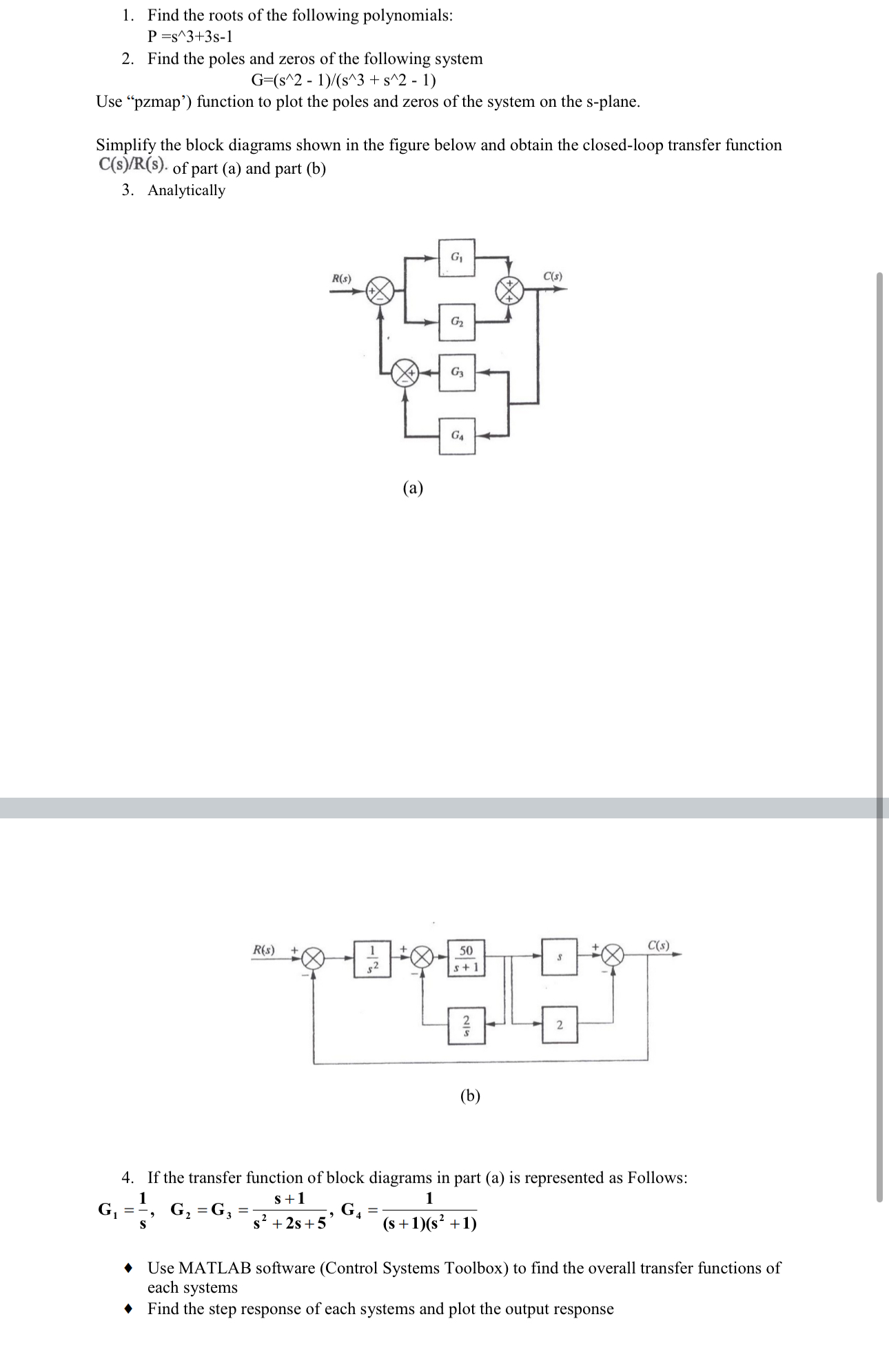 Solved Find the roots of the following | Chegg.com
