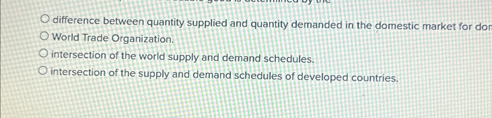Solved difference between quantity supplied and quantity | Chegg.com