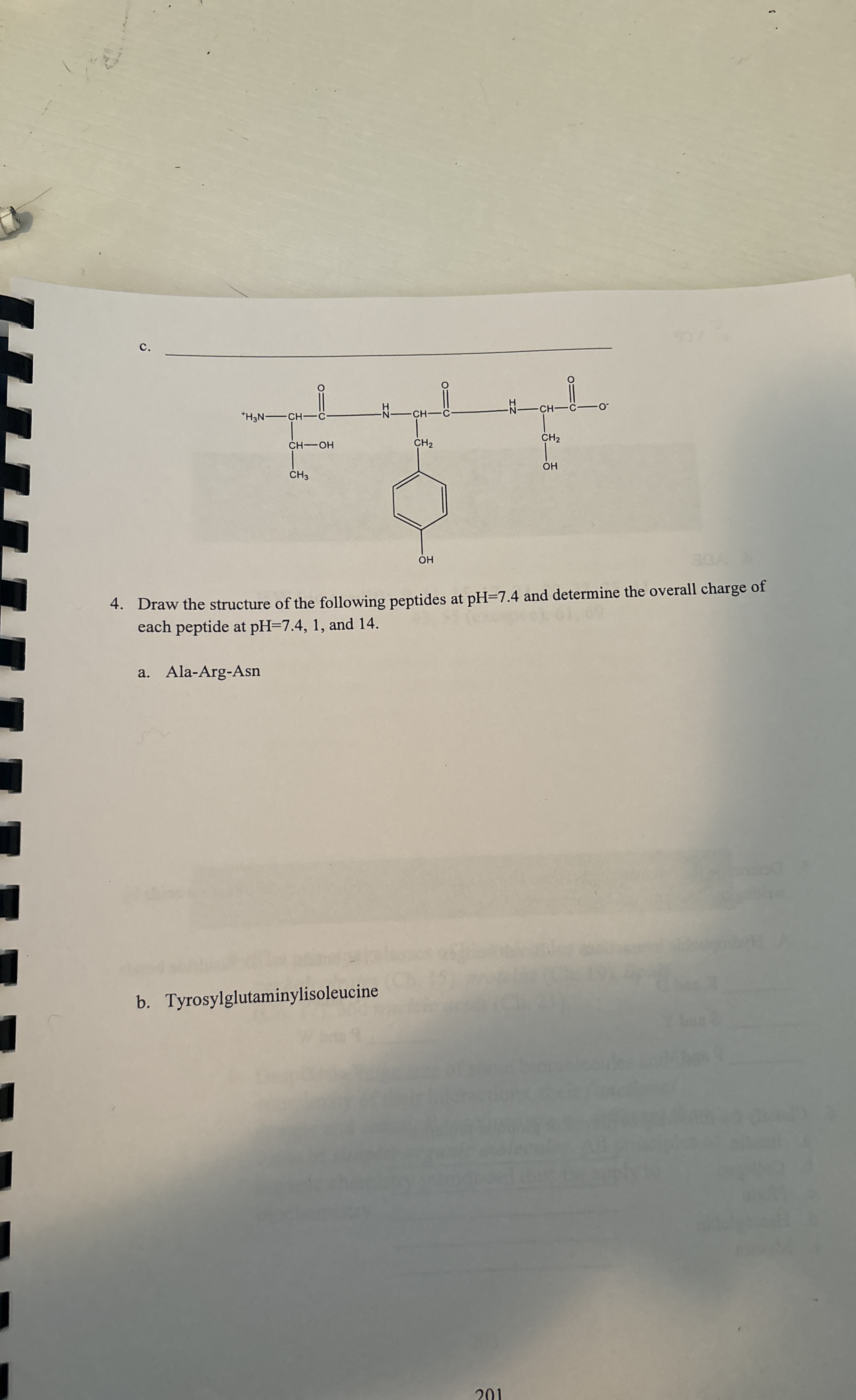 Solved c.4. ﻿Draw the structure of the following peptides at | Chegg.com