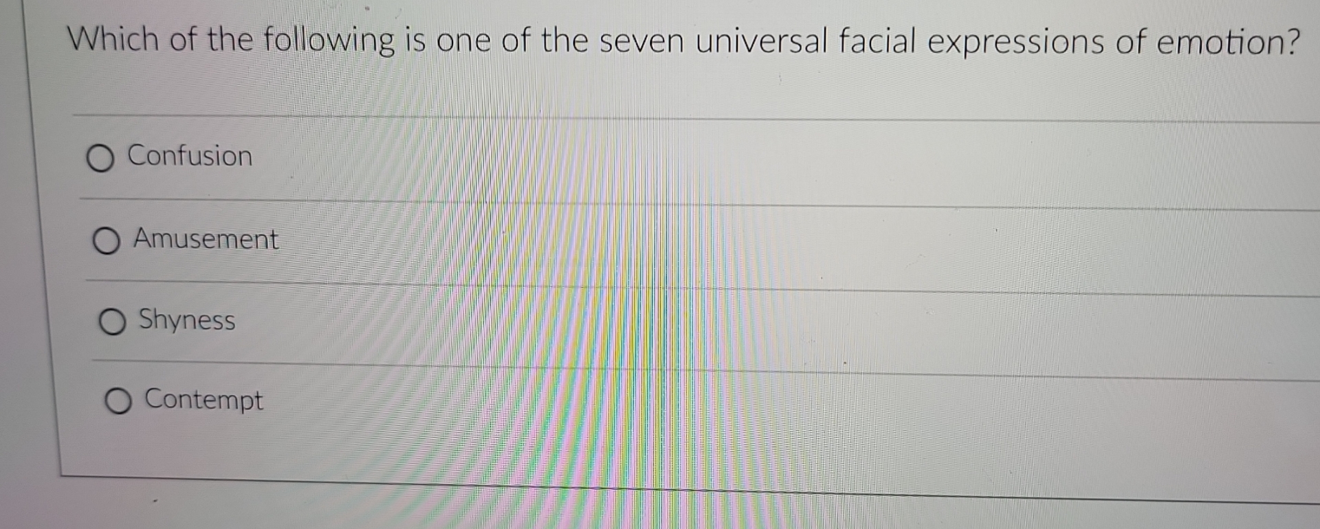 Solved Which of the following is one of the seven universal | Chegg.com