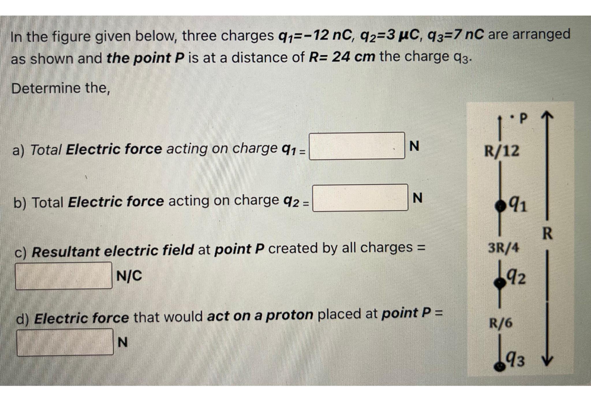 Solved In the figure given below, three charges | Chegg.com