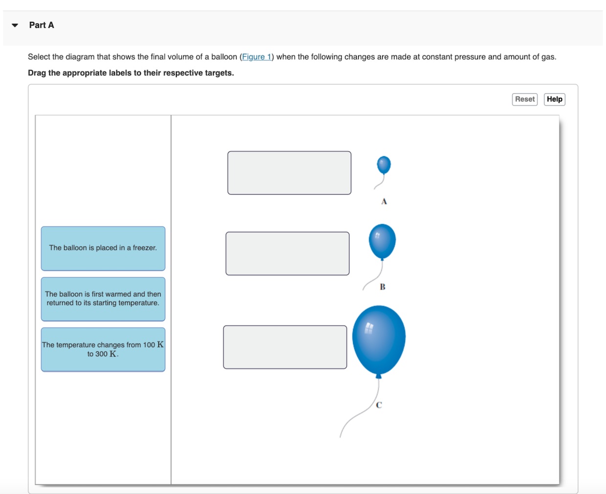 Solved Part ASelect the diagram that shows the final volume | Chegg.com