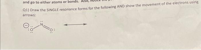 Solved Q1) Draw the SINGLE resonance forms for the following | Chegg.com